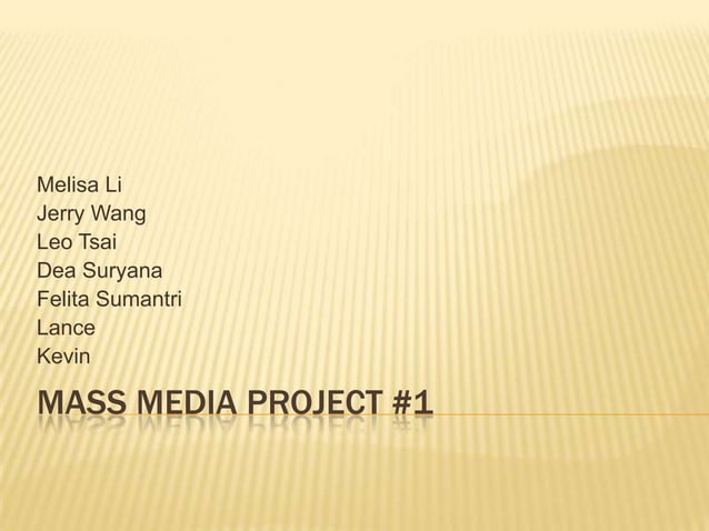 Mass media project | PPTX