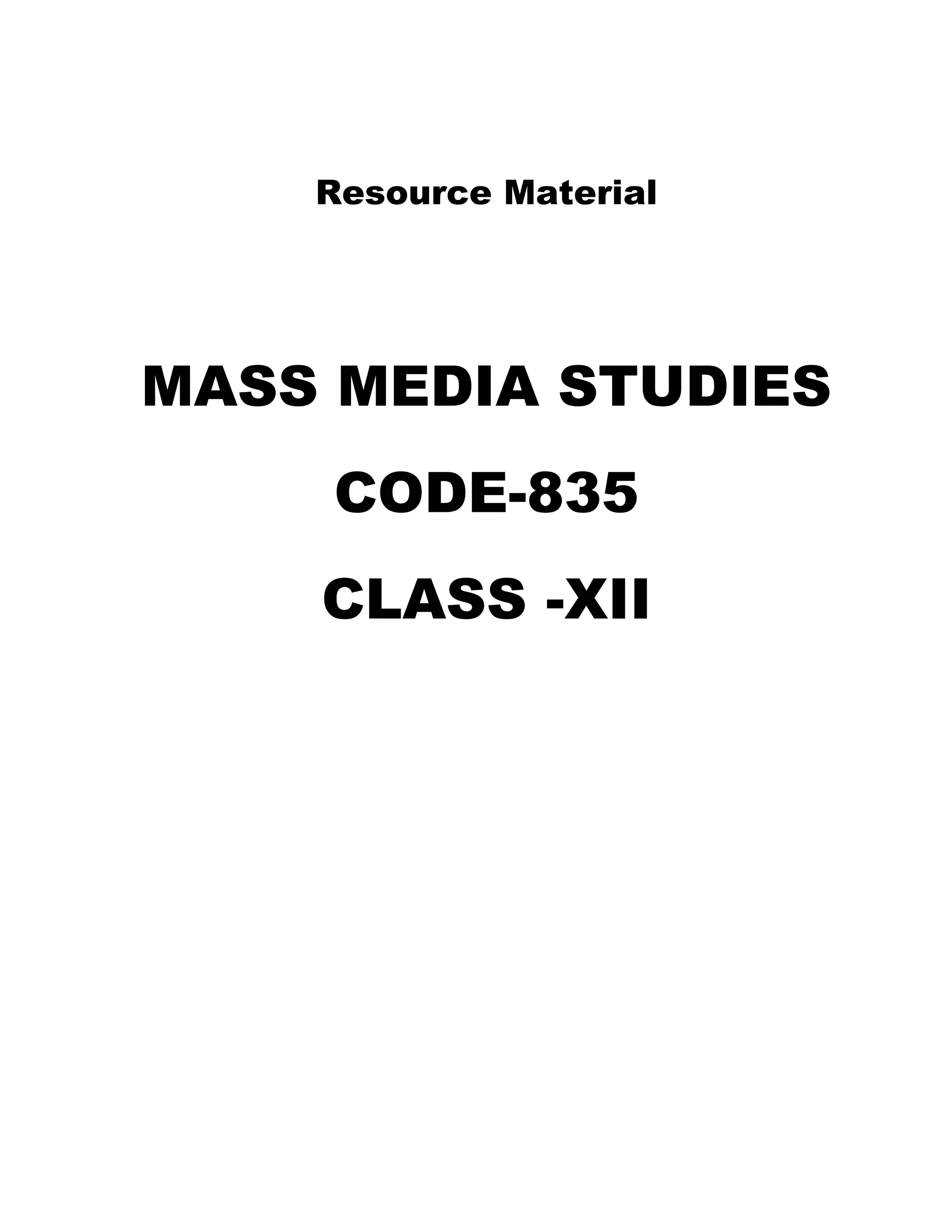 Mass Media Studies Class XII Text Book.pdf