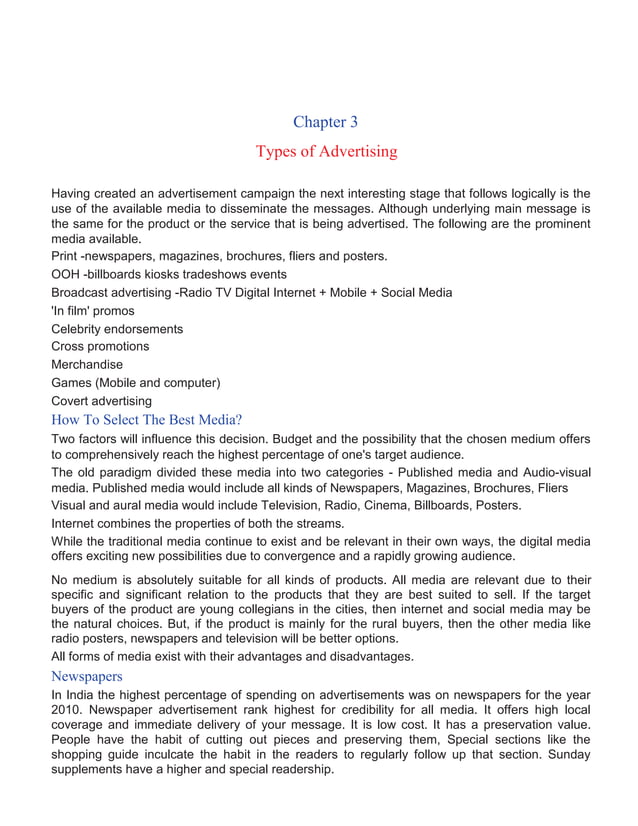 Mass Media Studies Class XII Text Book.pdf | Advertising Industry | Industries