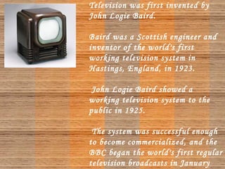 Mass media: TELEVISION | PPT