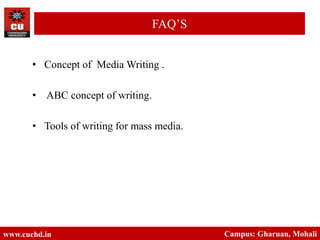Mass Media Writing | PPTX