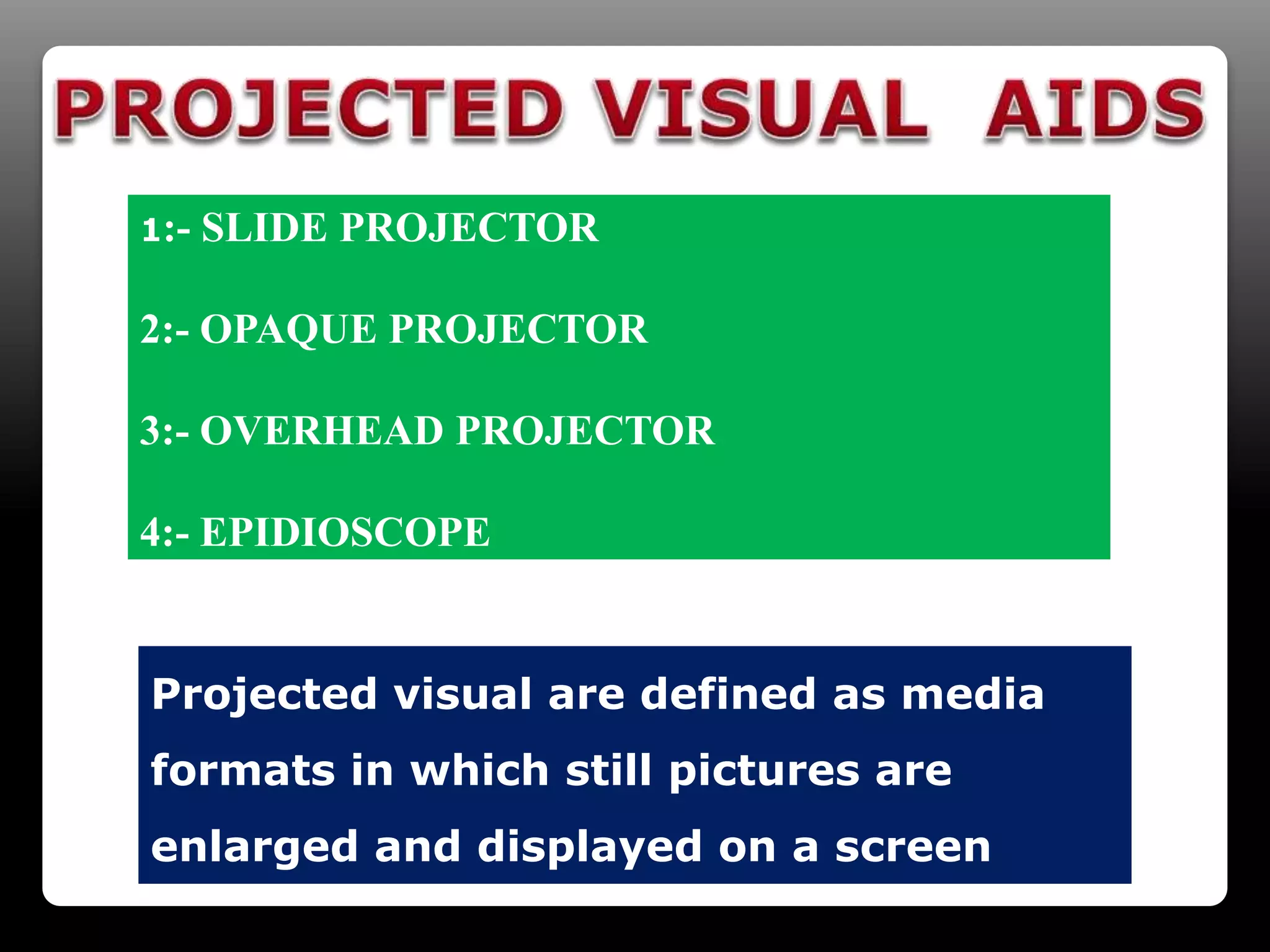 MASS METHOD & PROJECTED VISUAL AIDS | PPT