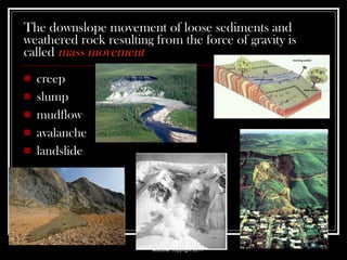 Mass movement , Wind & Glaciers | PPT