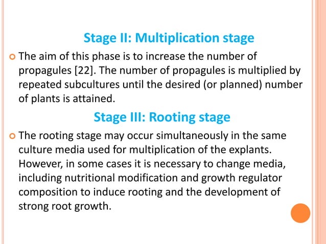 Mass multiplication procedure for tissue culture and PTC requirement ...