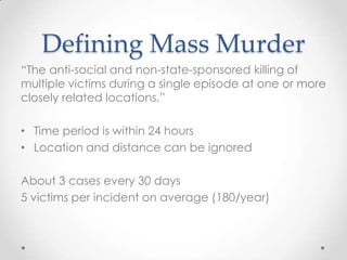 Mass Murder | PPT