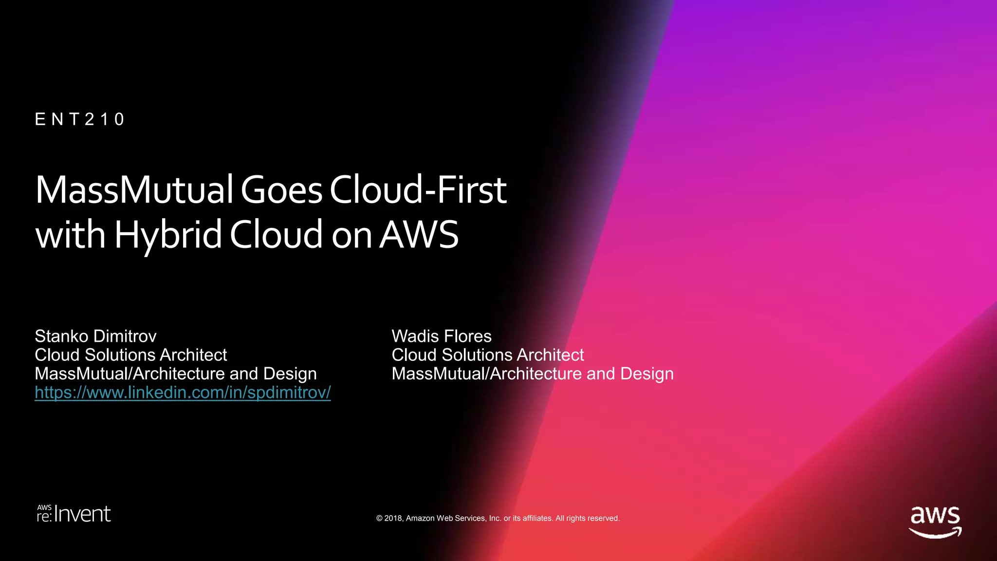 MassMutual Goes Cloud-First with Hybrid Cloud on AWS | PPT