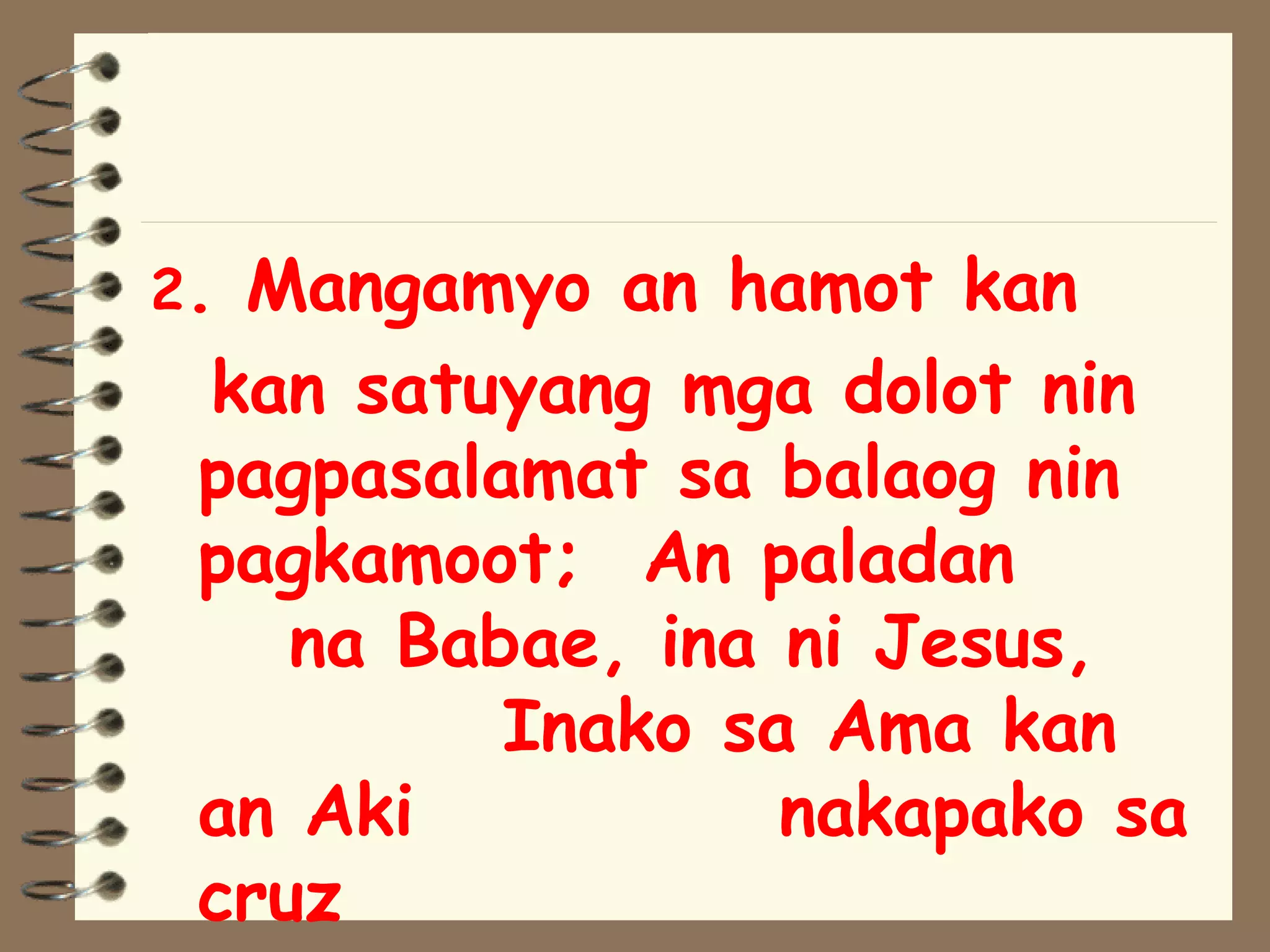 Mass Guide in Bicol Dialect | PPT