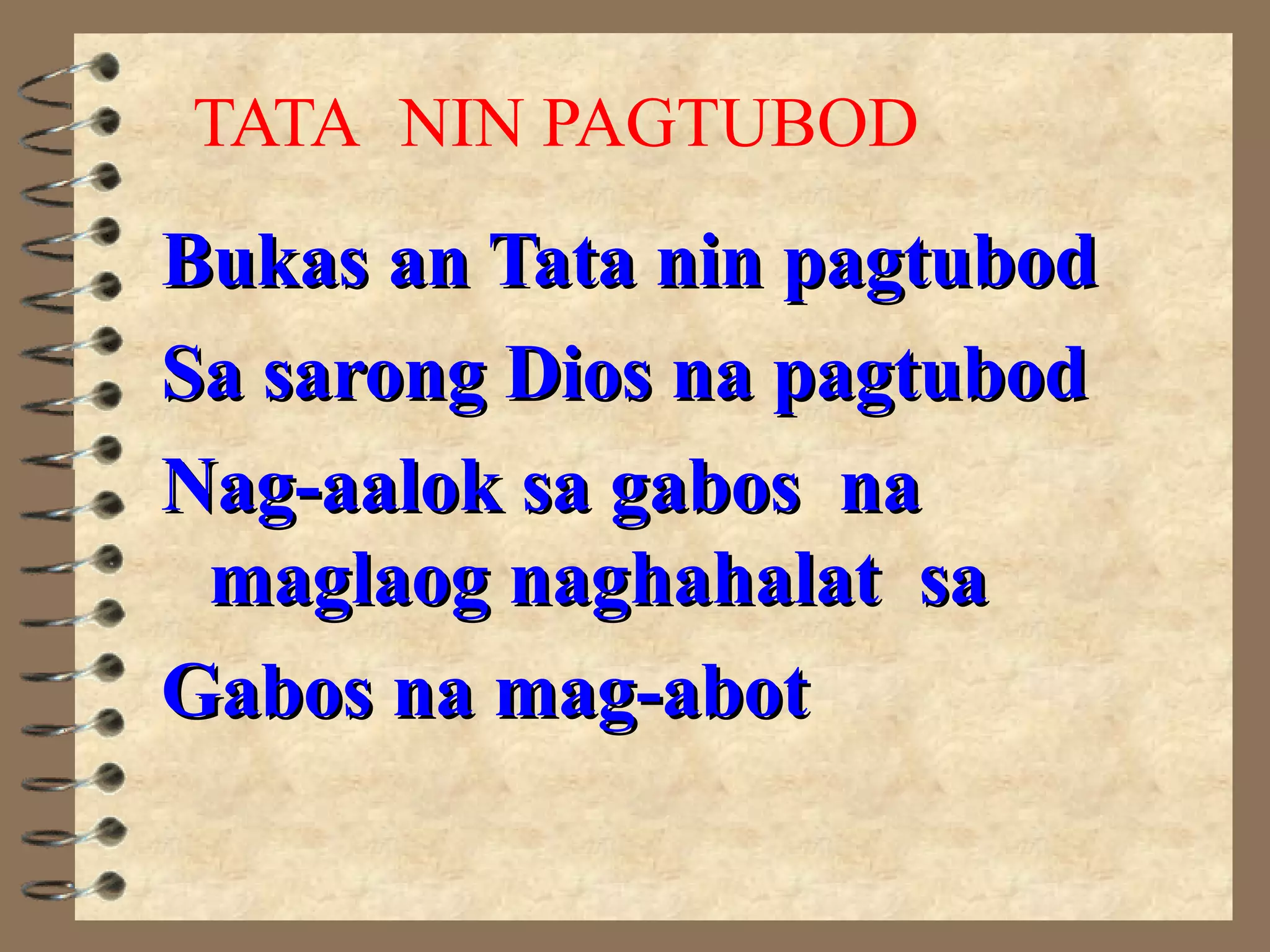 Mass Guide in Bicol Dialect | PPT