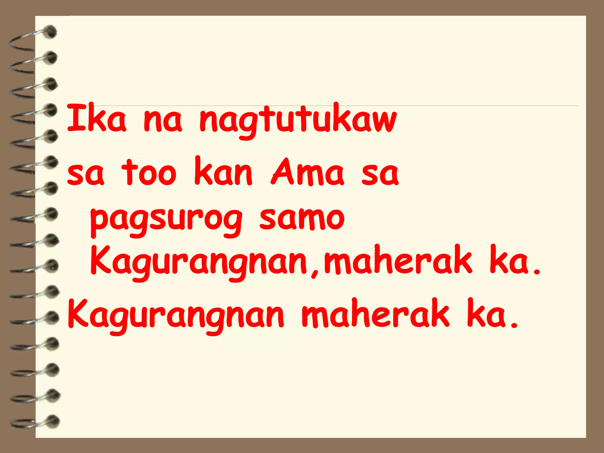 Mass Guide in Bicol Dialect | PPT