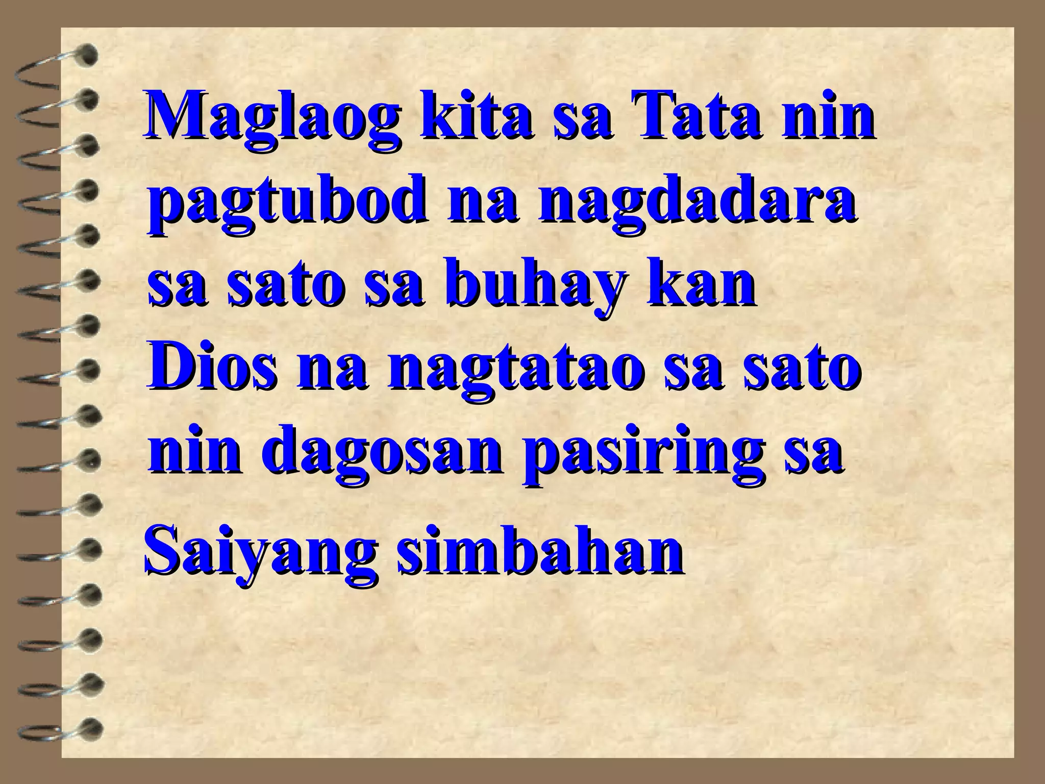 Mass Guide in Bicol Dialect | PPT