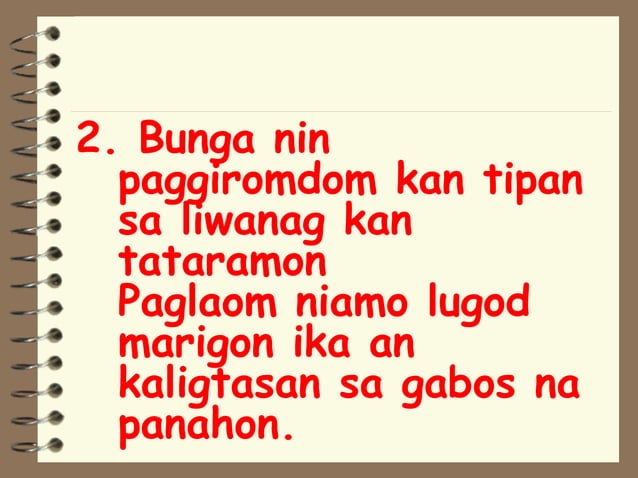 Mass Guide in Bicol Dialect | PPT