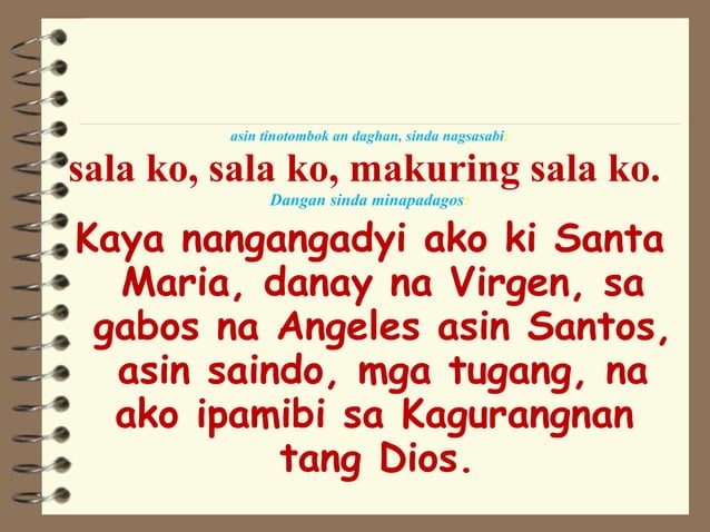 Mass Guide in Bicol Dialect | PPT