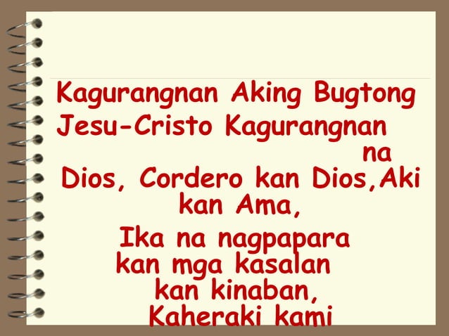 Mass Guide in Bicol Dialect | PPT