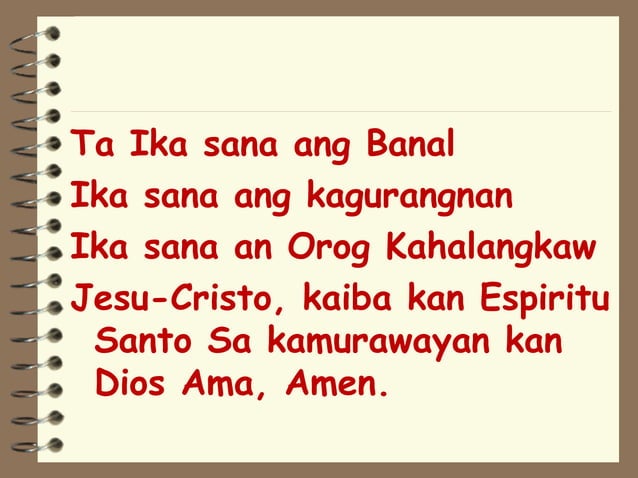 Mass Guide in Bicol Dialect | PPT