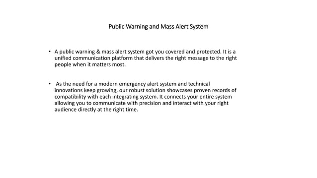 Mass Notification System 3 Pptx