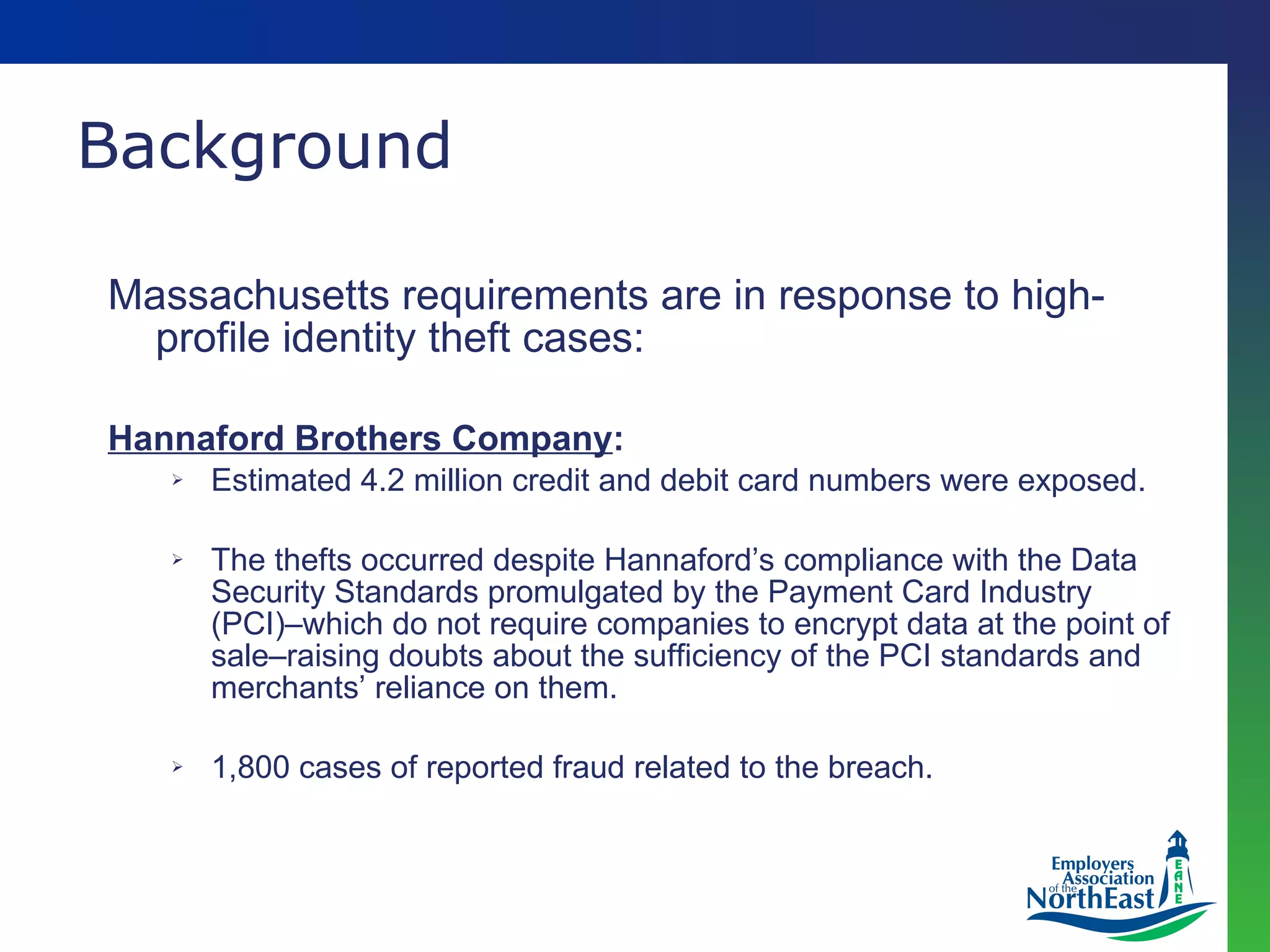 Mass Information Security Requirements January 2010 | PPT