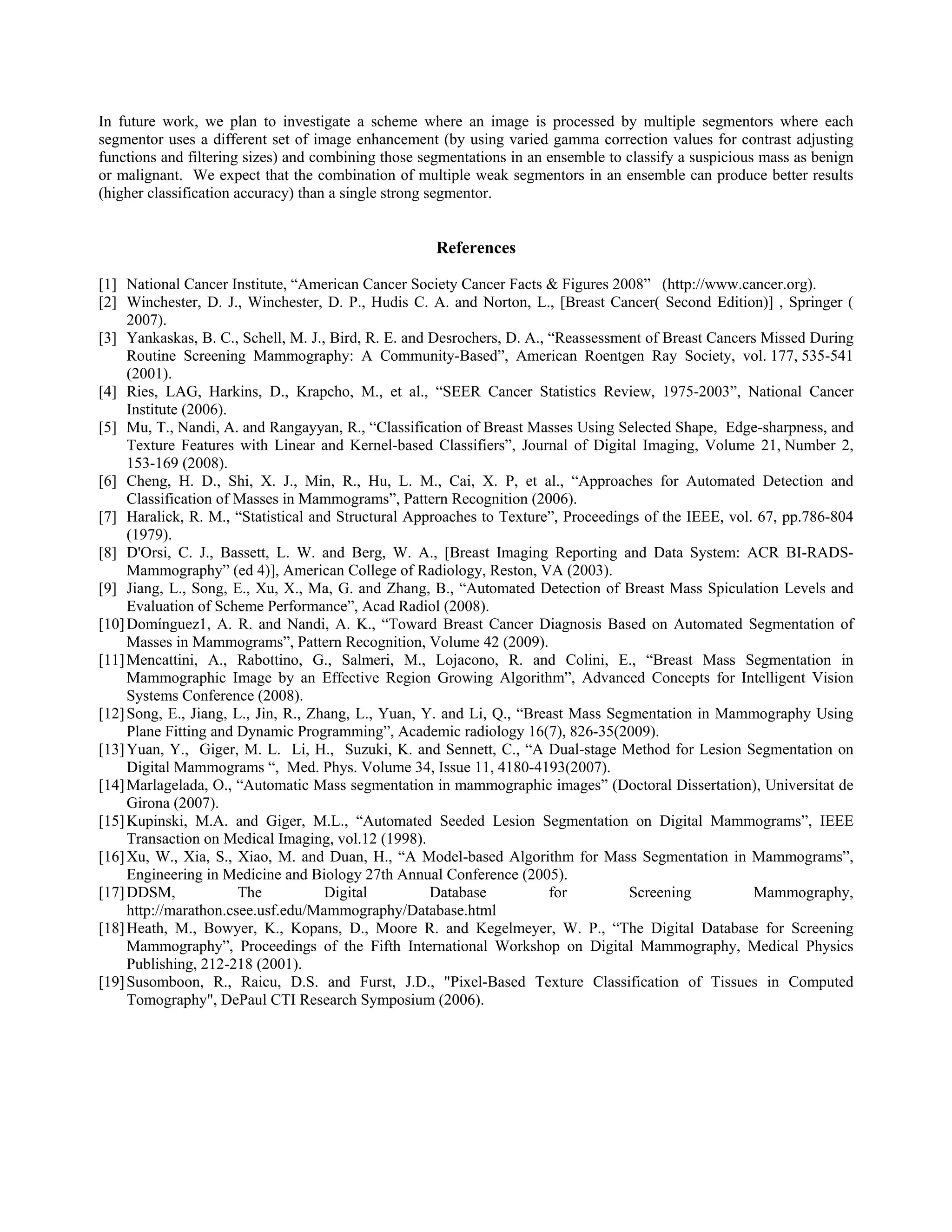 Mass Segmentation Pdf