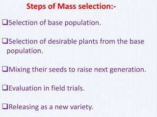 Mass selection lp | PPTX