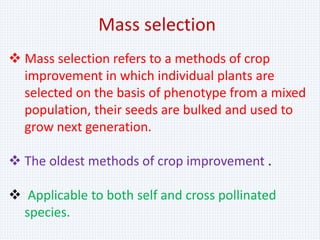 Mass selection lp | PPTX