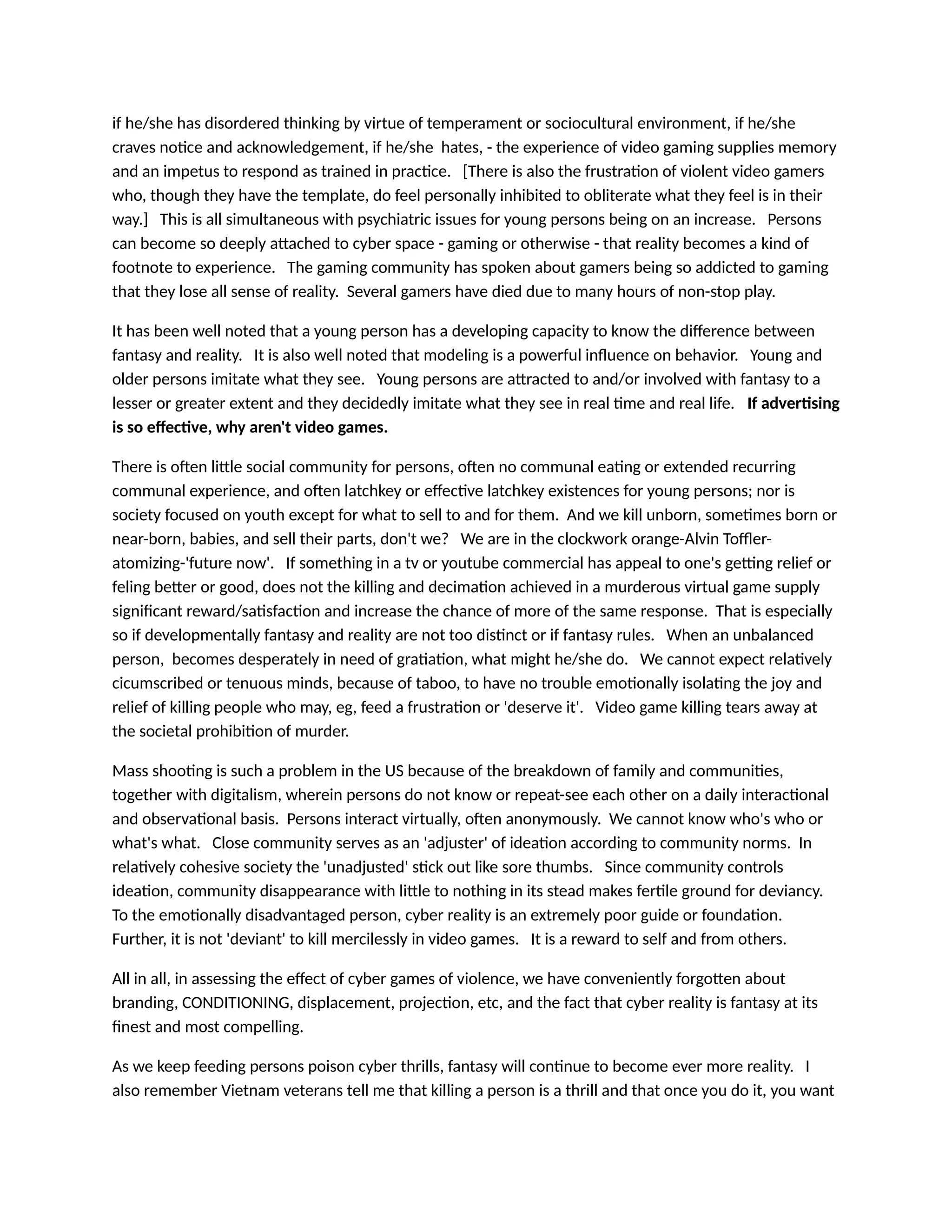 Mass shootings, mental illness, violent video games | PDF