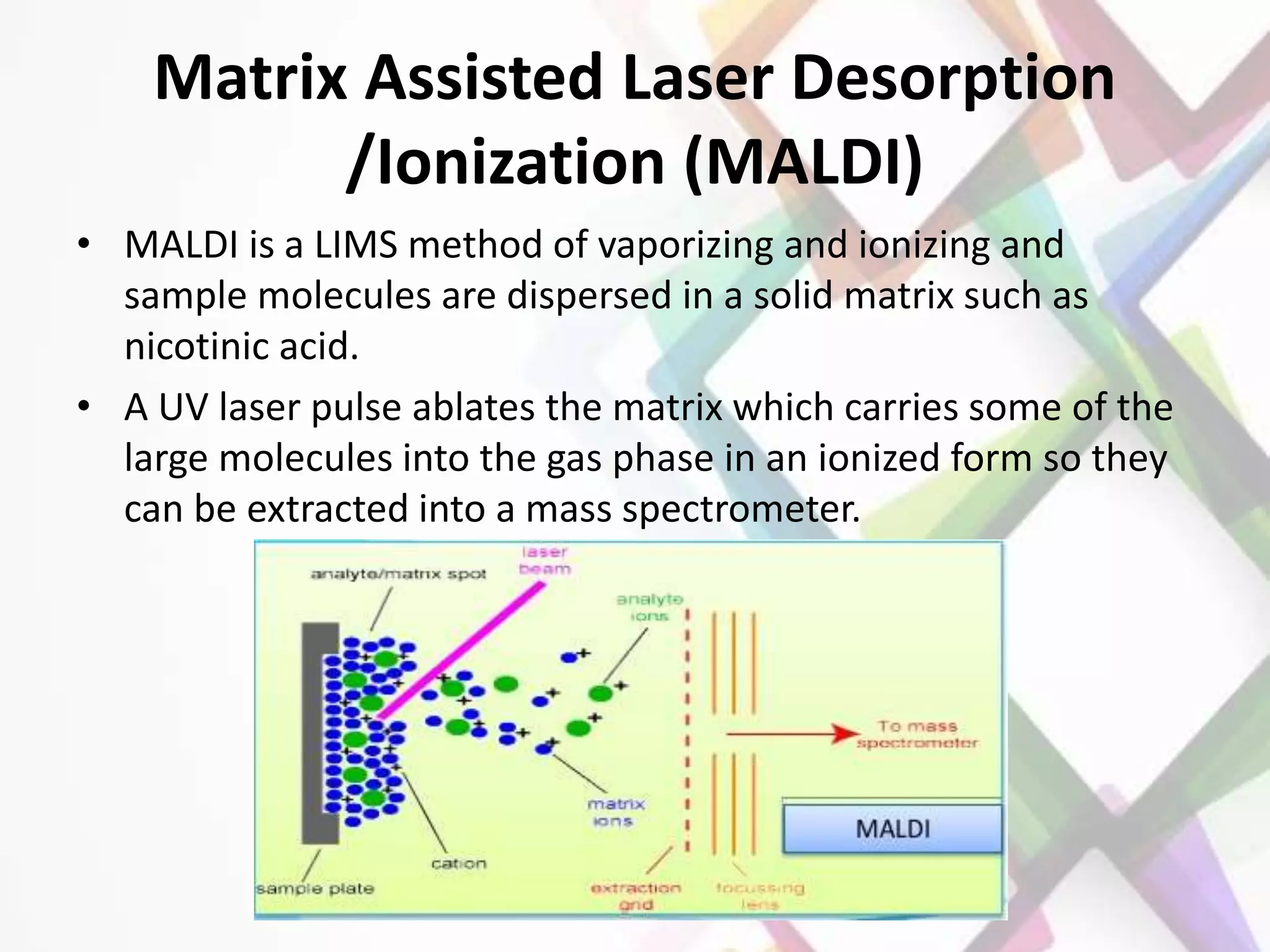 Mass spectrometry and ionization techniques | PPTX