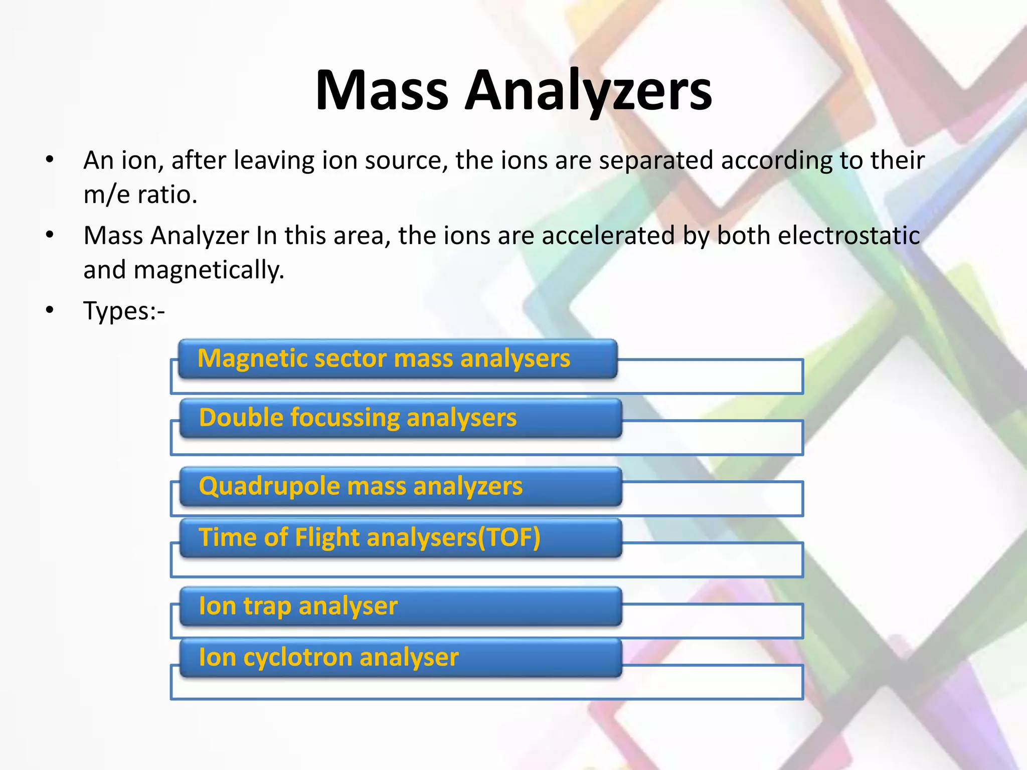 Mass spectrometry and ionization techniques | PPTX