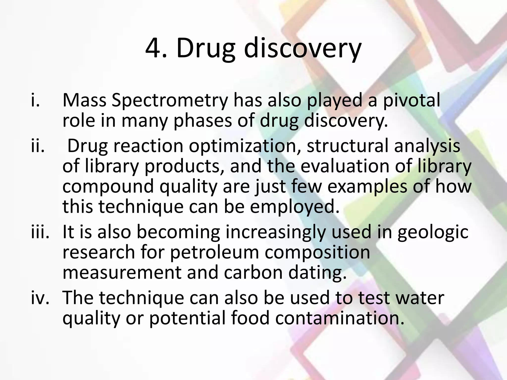 Mass spectrometry and ionization techniques | PPTX