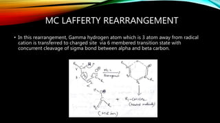 Mass spectroscopy (advanced spectral analysis) | PPTX