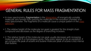 Mass spectroscopy (advanced spectral analysis) | PPTX