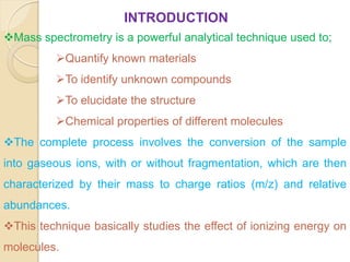 Mass spectrometry i | PDF