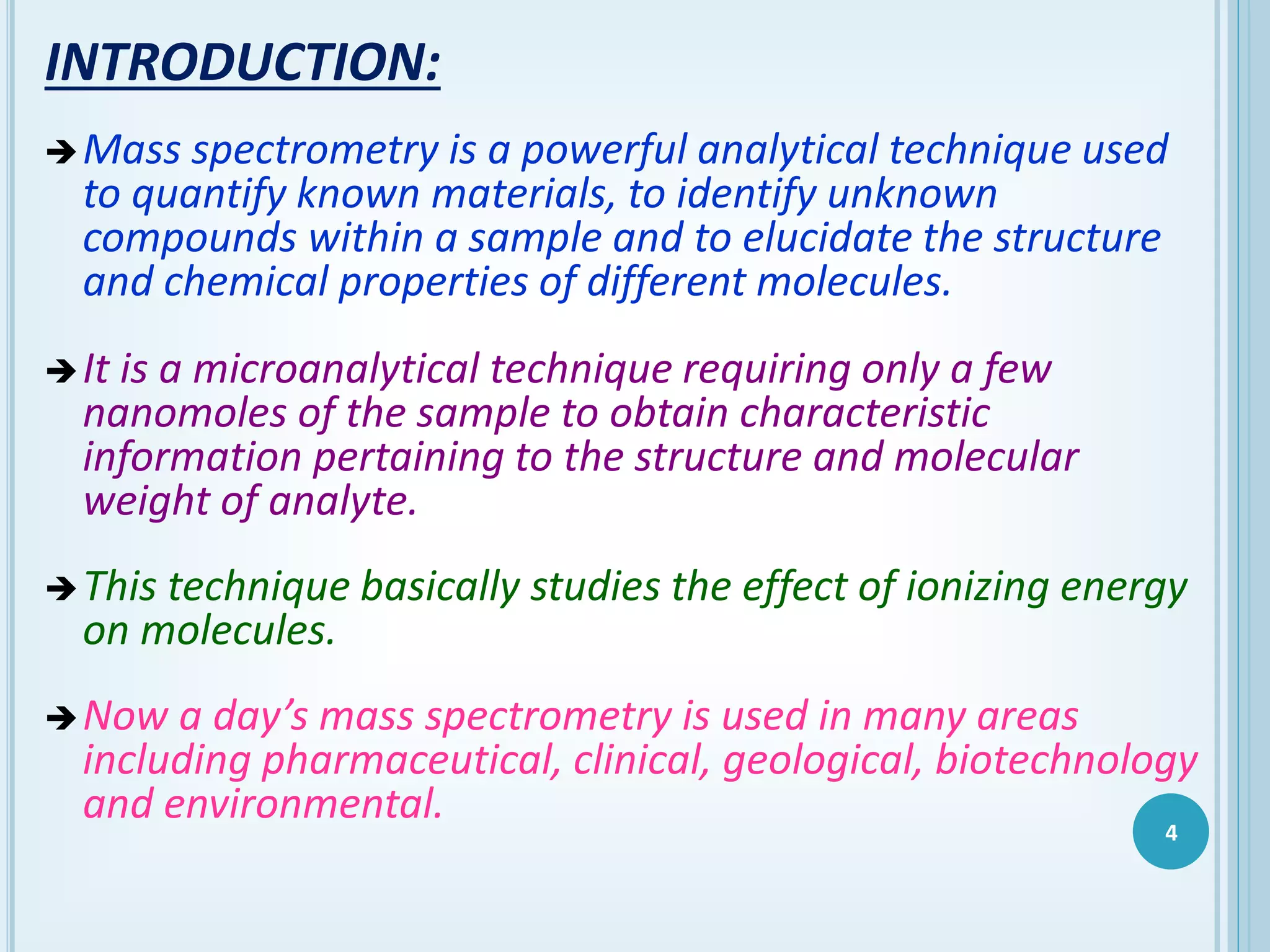 Mass spectrometry | PPTX