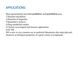 Mass Spectroscopy.pptxouljfuofyidlsyuddodof | PPTX