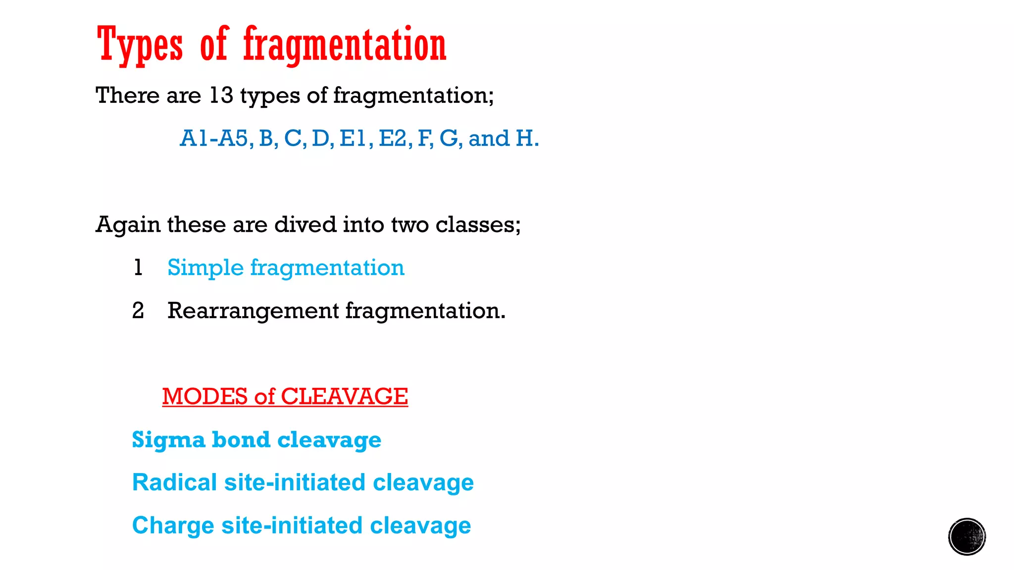 Mass spectroscopy and fragmentation rule | PPT