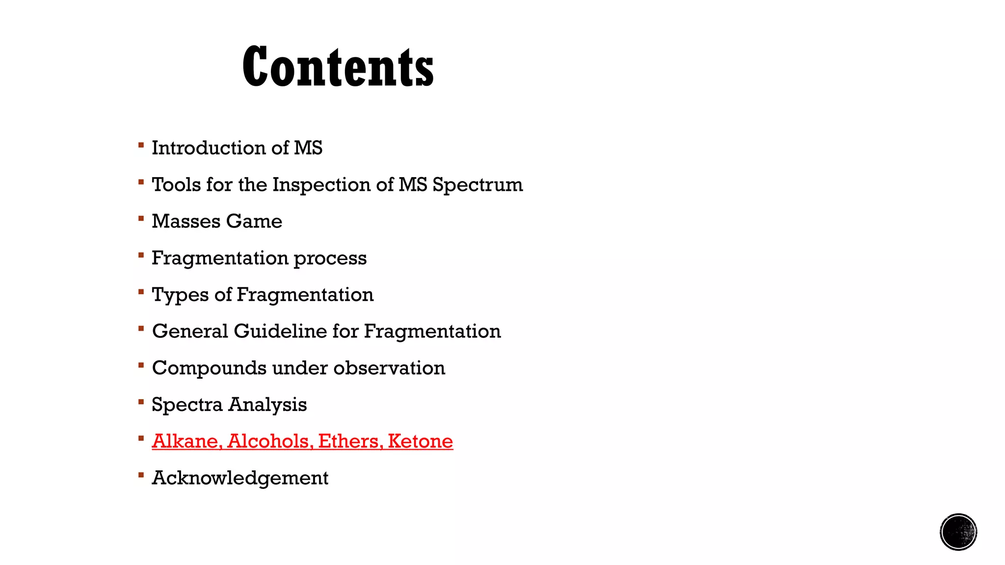 Mass spectroscopy and fragmentation rule | PPT