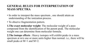 Mass Spectroscopy (Instrumentation & Spectral analysis ).pptx