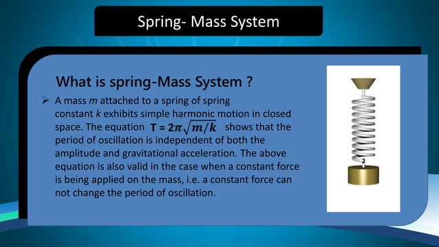 spring–mass system | PPTX | Physics | Science