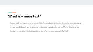 Everything you need to know about Mass Texting | PDF