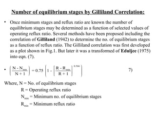 FUG Method for Multi-Component Distillation | PPTX