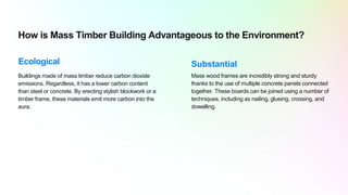 Mass timber Architecture.pptx | Woodworking | Arts and Crafts