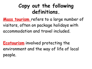 Mass tourism | PPT