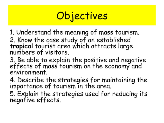 Mass tourism – good or bad | PPT