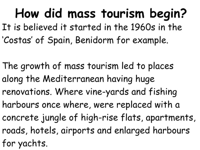 Mass tourism – good or bad | PPT