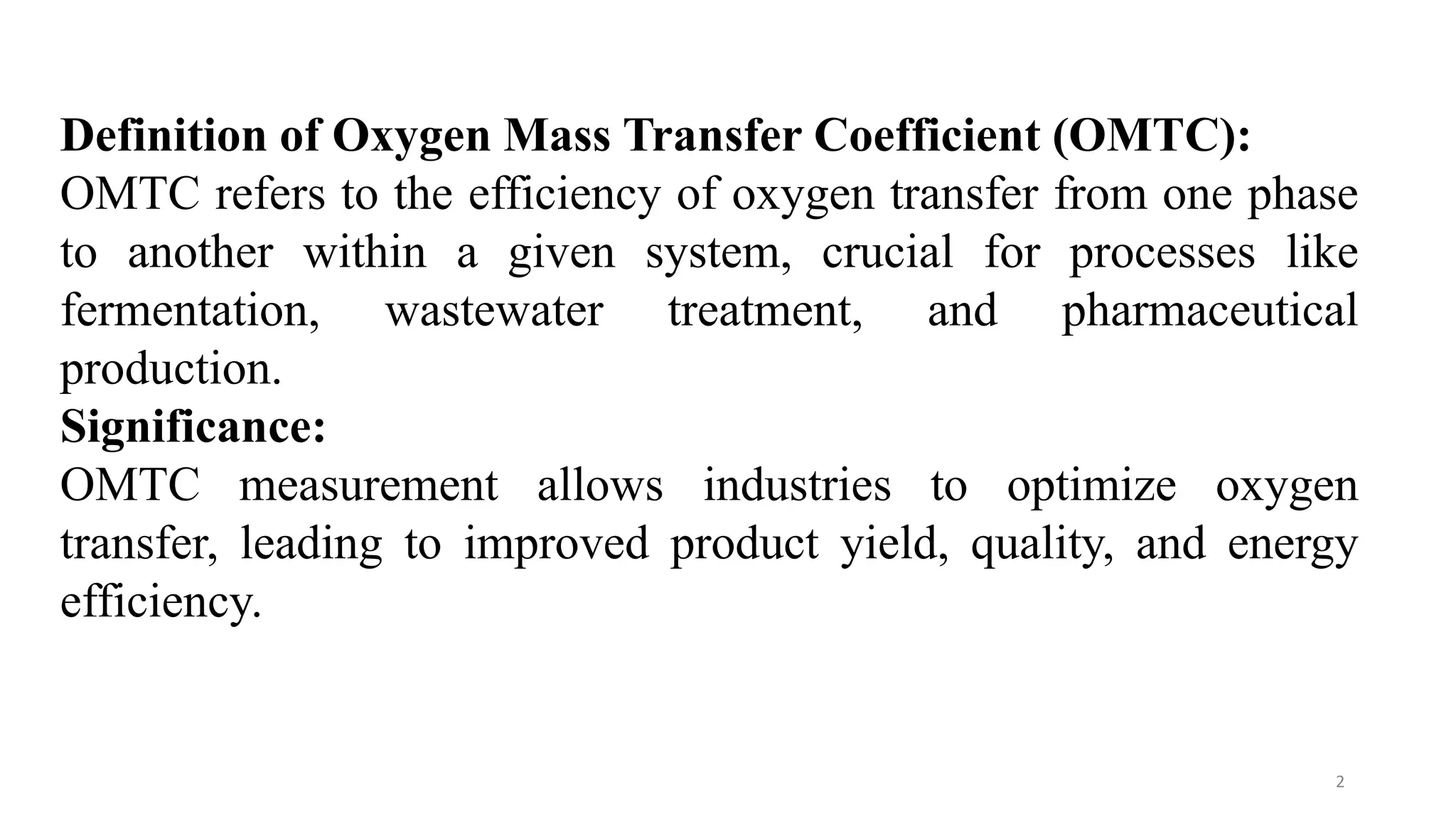 Oxygen mass transfer coefficient by various methods | PPTX