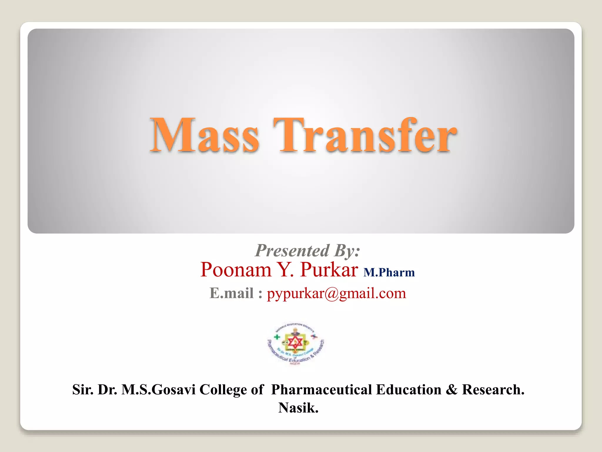 Mass transfer | PPTX