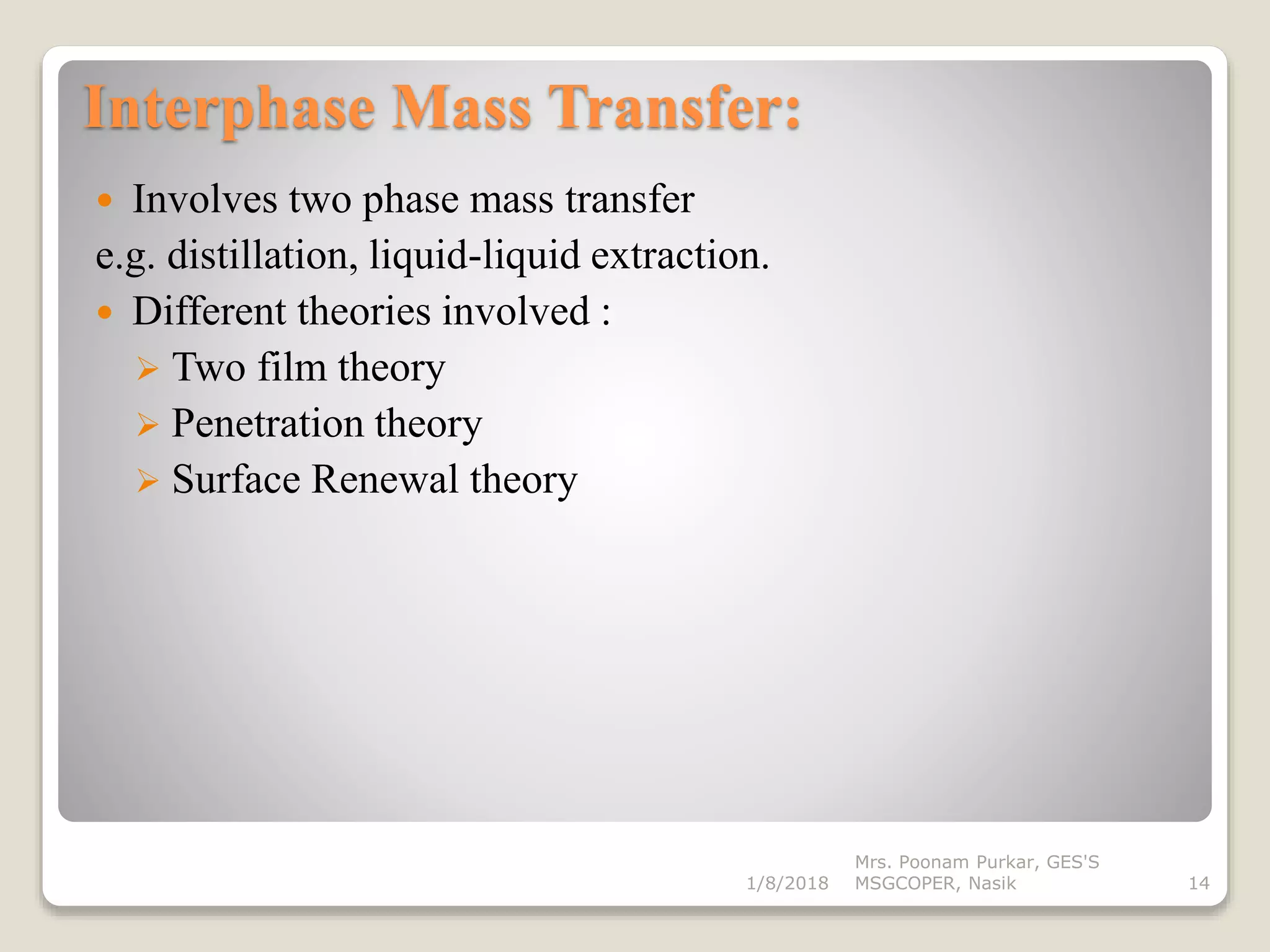 Mass transfer | PPTX