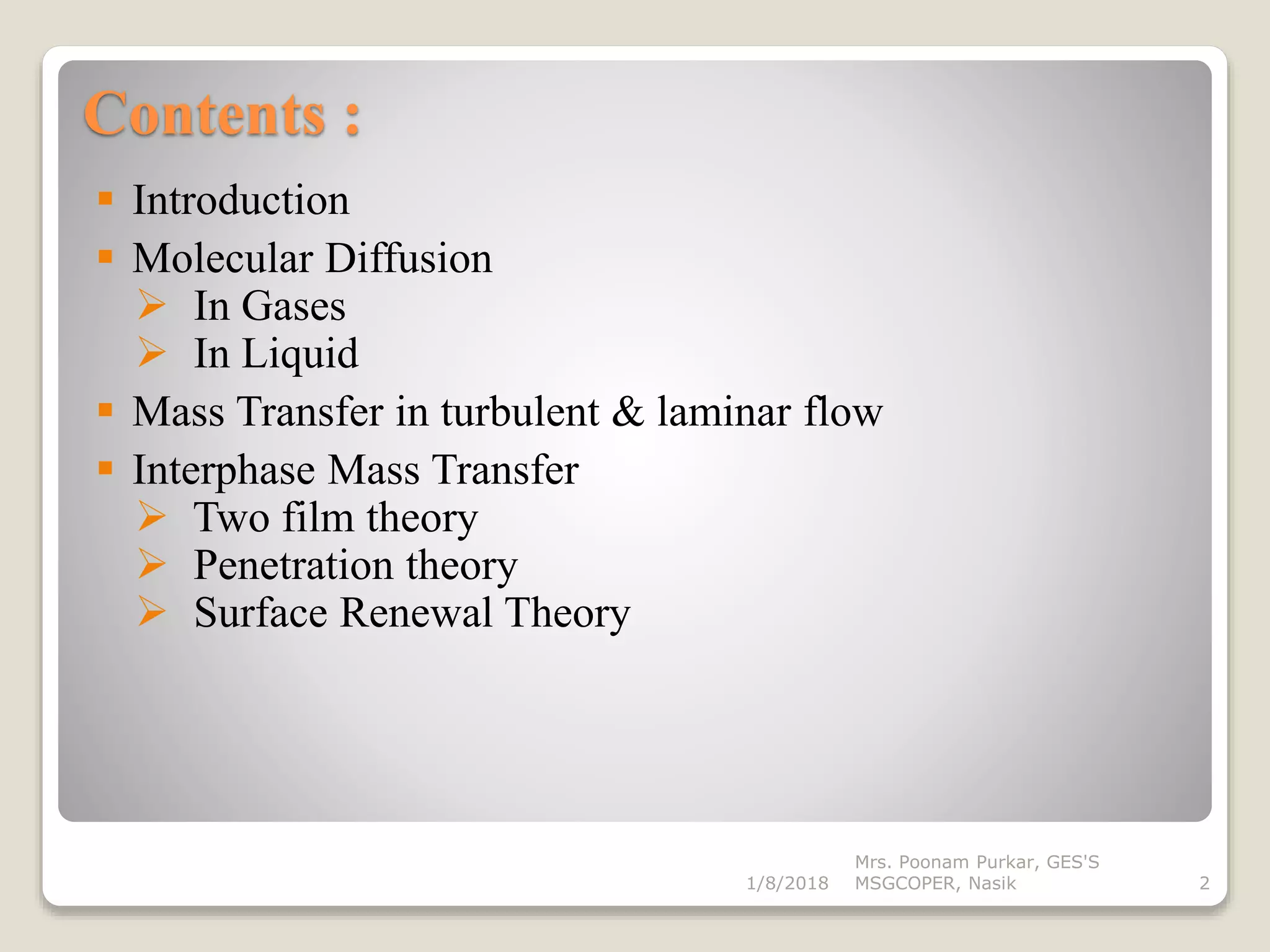 Mass transfer | PPTX