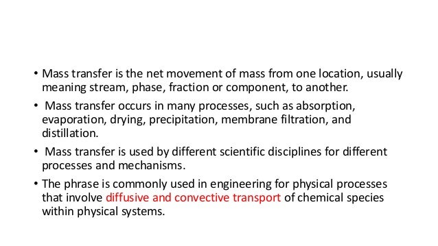 Mass transfer