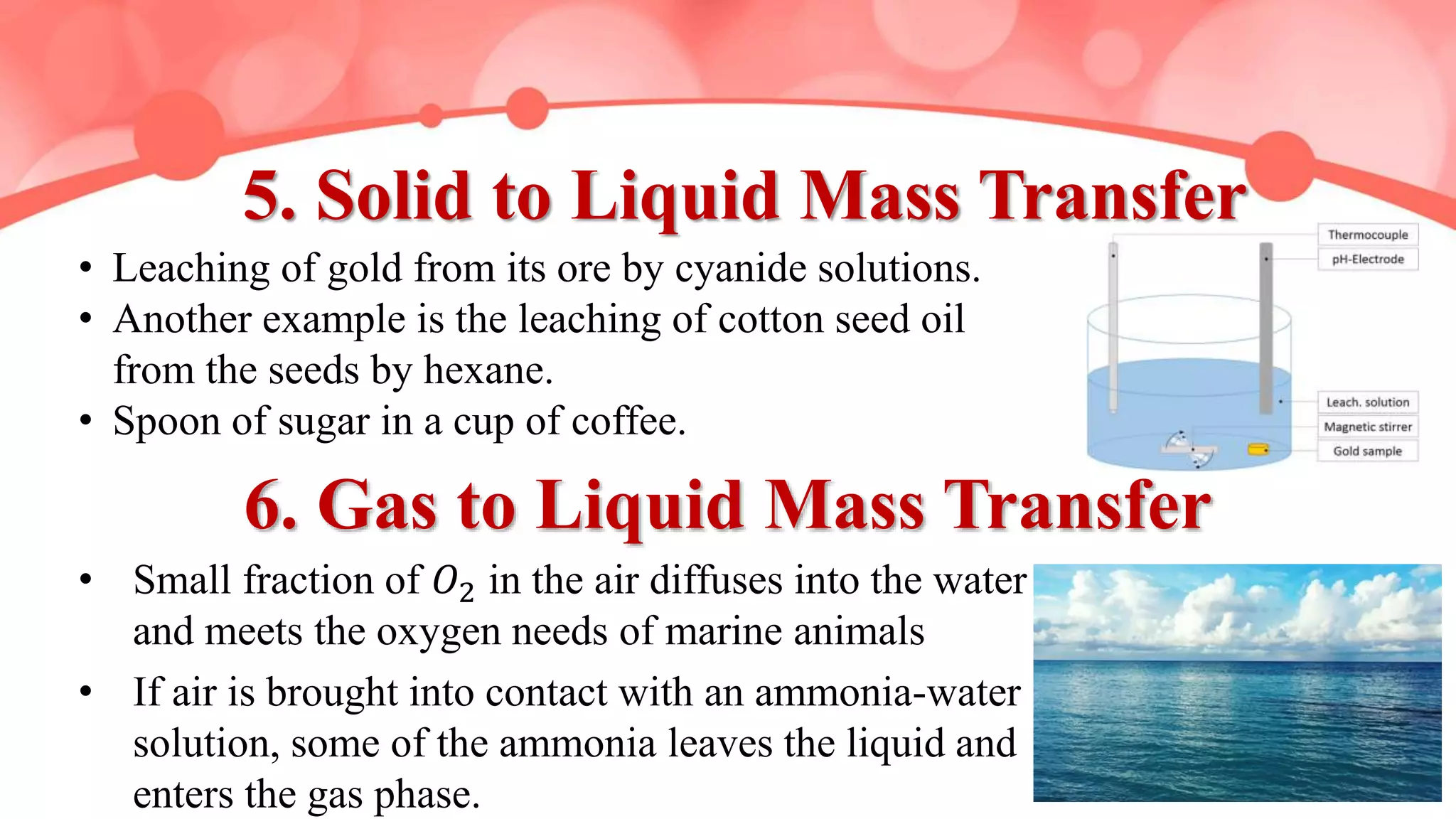 Mass transfer and examples of mass transfer processes | PPTX