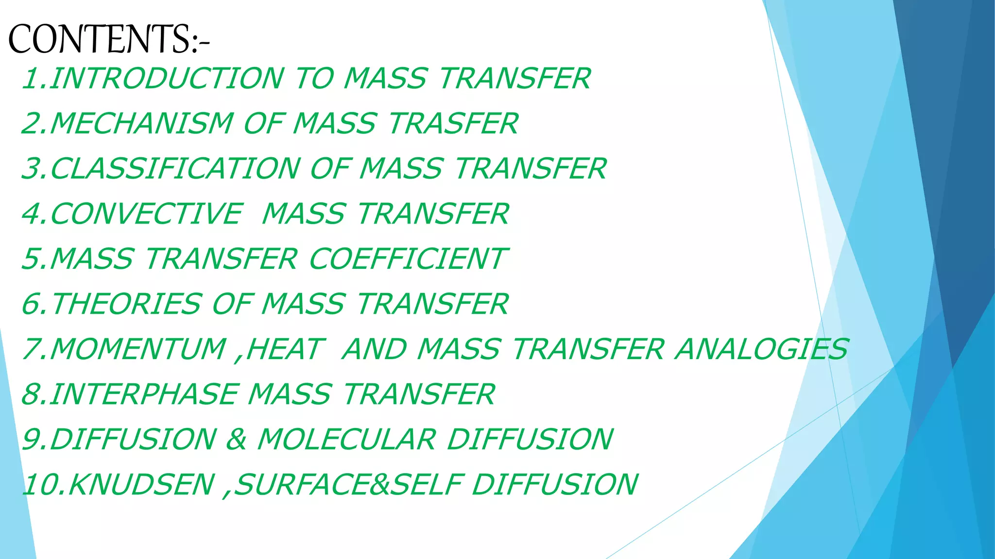 Mass transfer & diffusion hari | PPTX