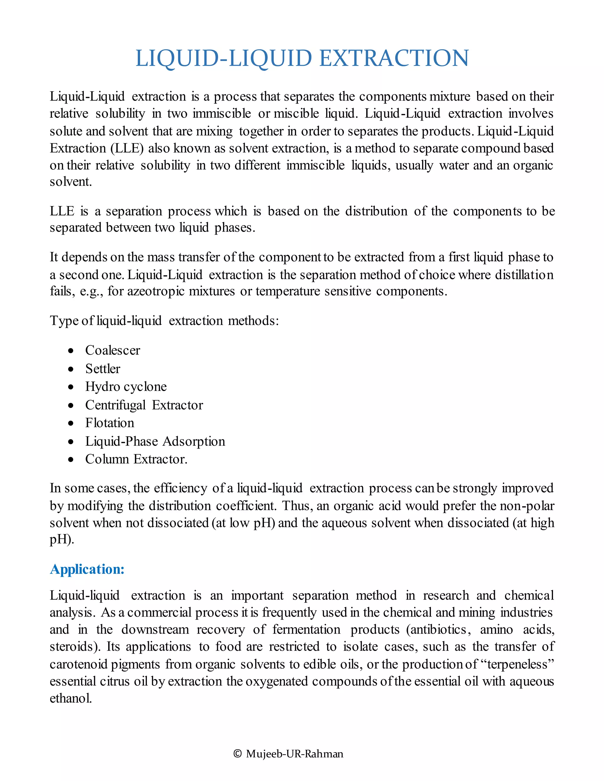 Mass transfer lab equipment's | DOCX